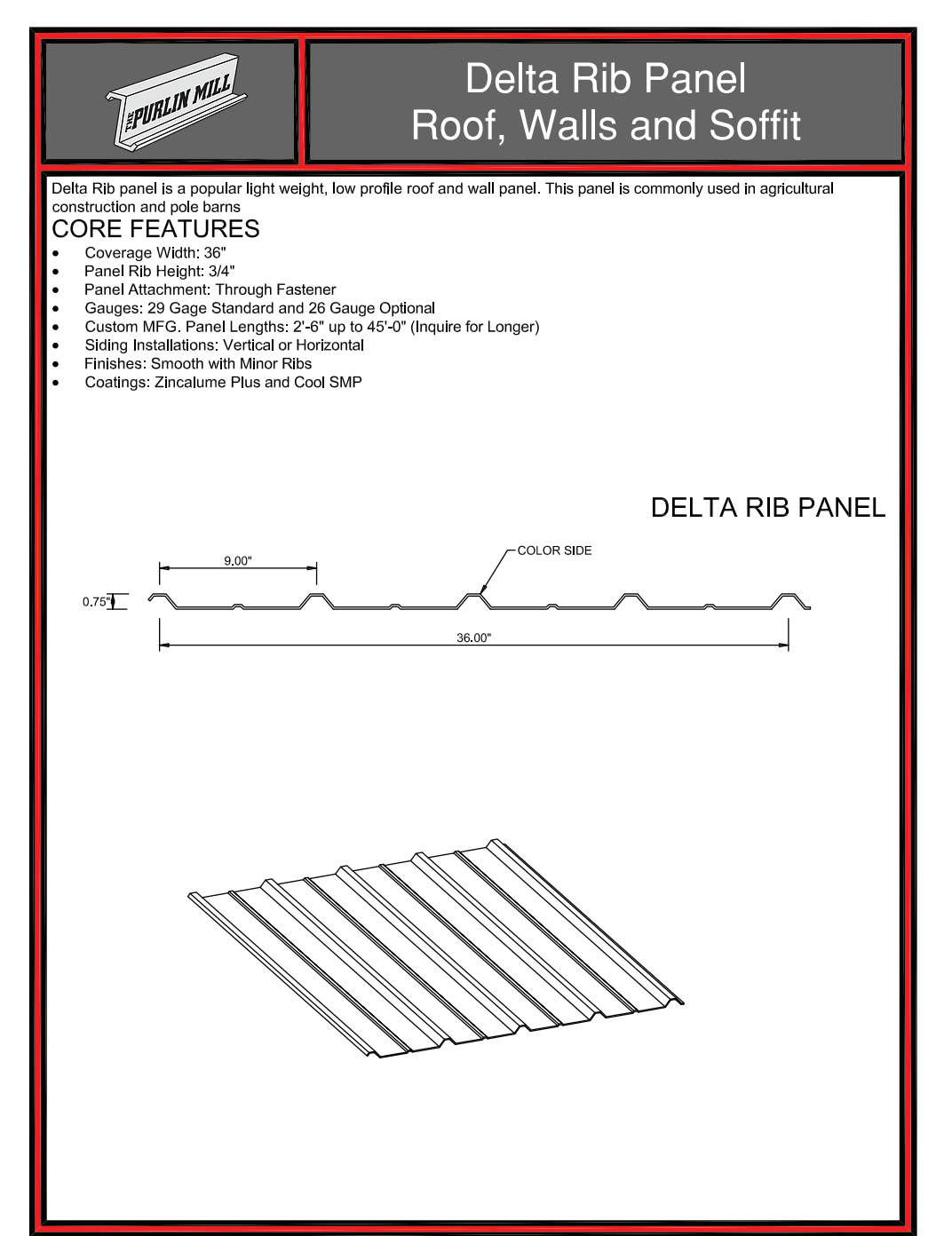 Delta-rib - The Purlin Mill